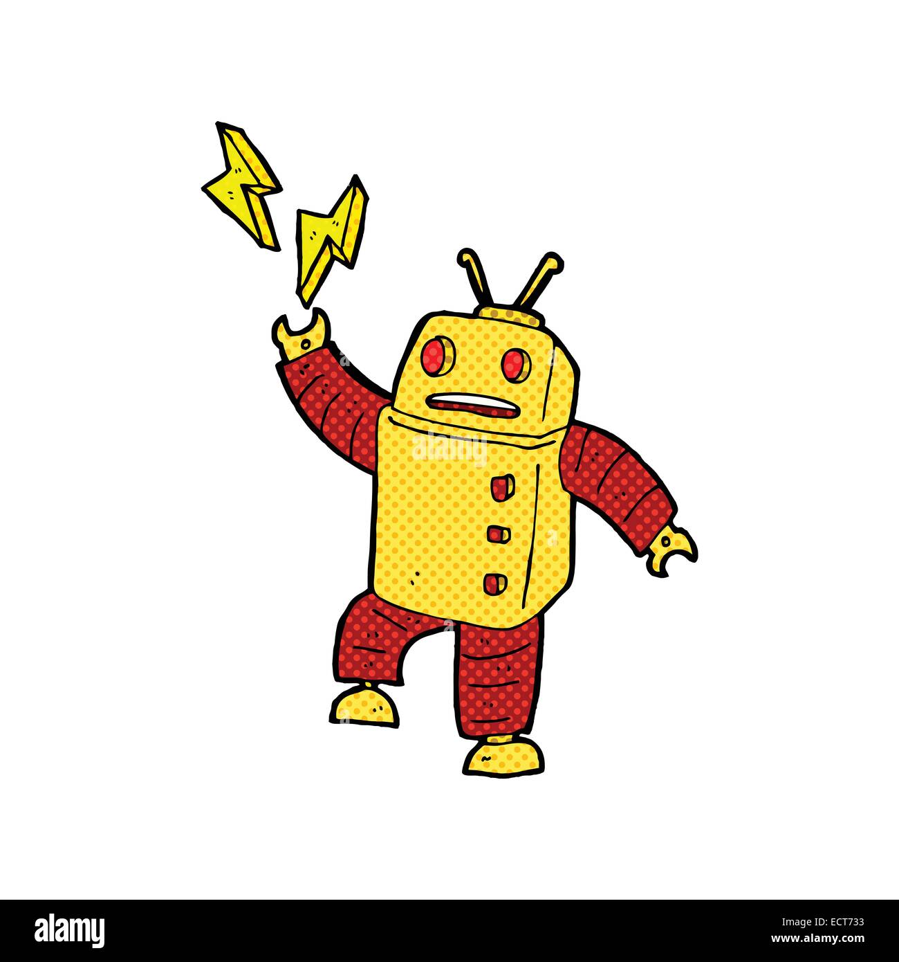 retro comic book style cartoon robot Stock Vector Image & Art - Alamy
