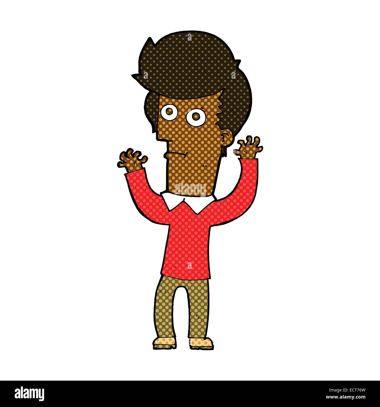 retro comic book style cartoon shocked man Stock Vector Image & Art - Alamy