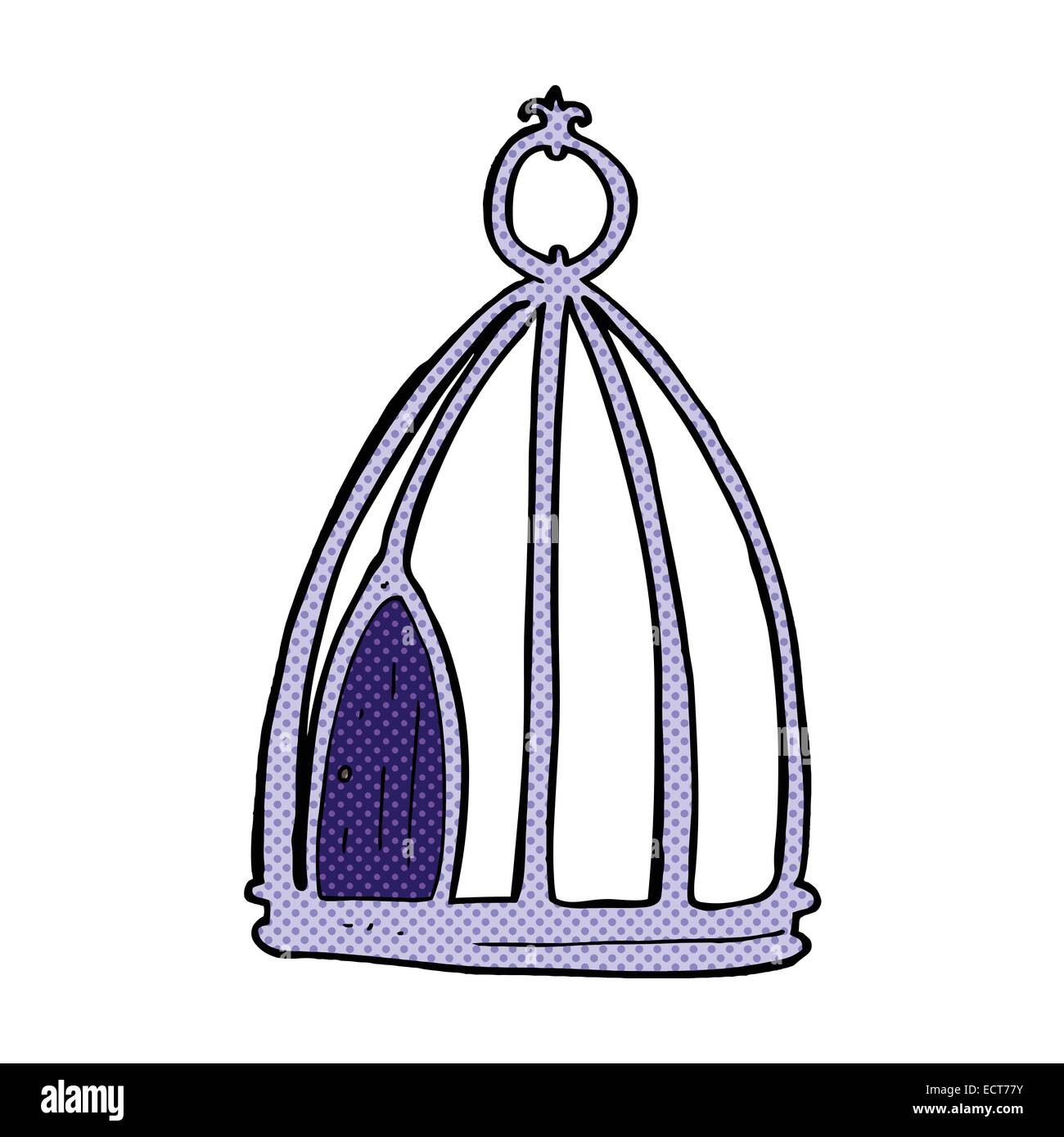 retro comic book style cartoon bird cage Stock Vector Image & Art - Alamy