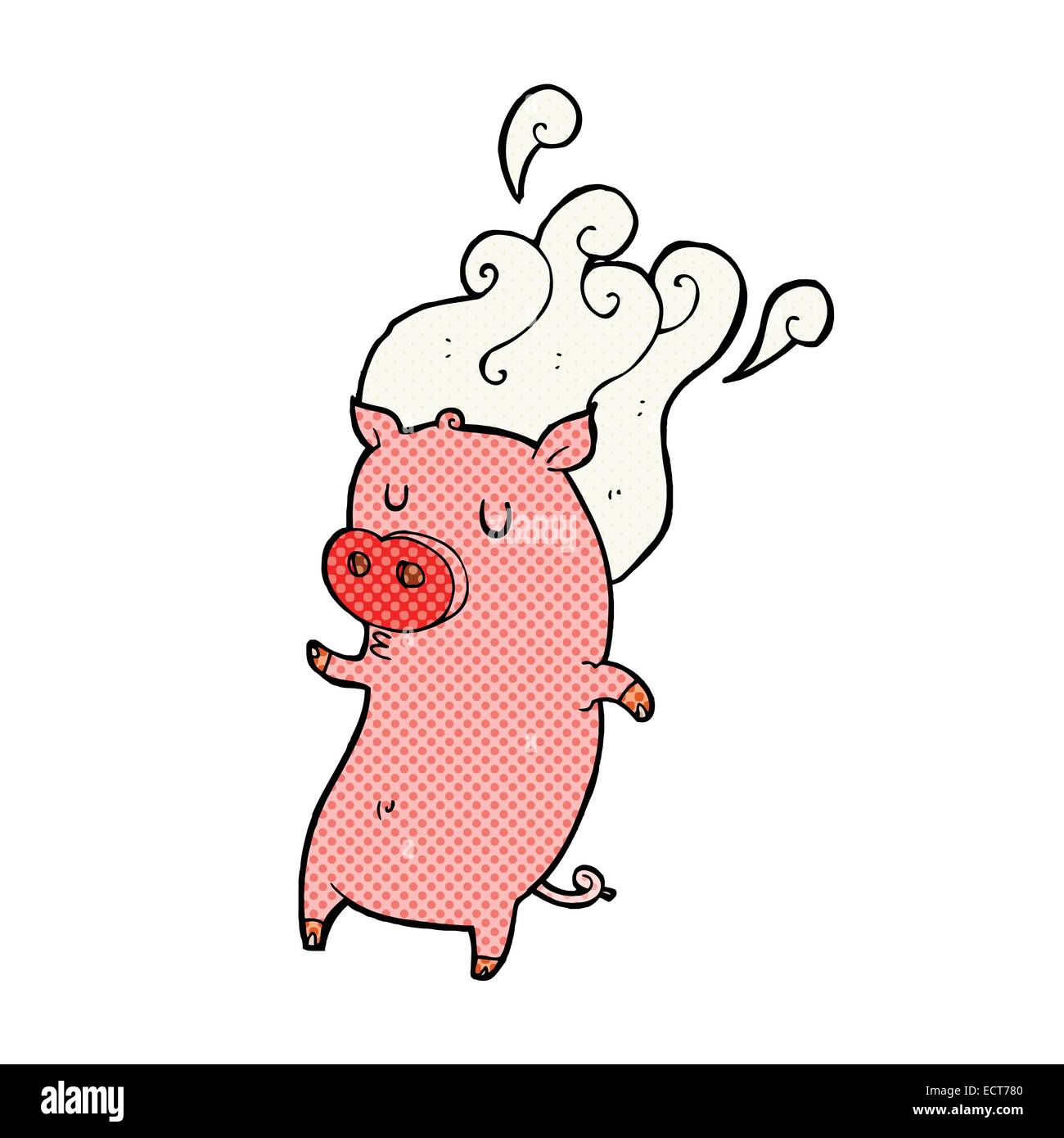 smelly retro comic book style cartoon pig Stock Vector Image & Art - Alamy