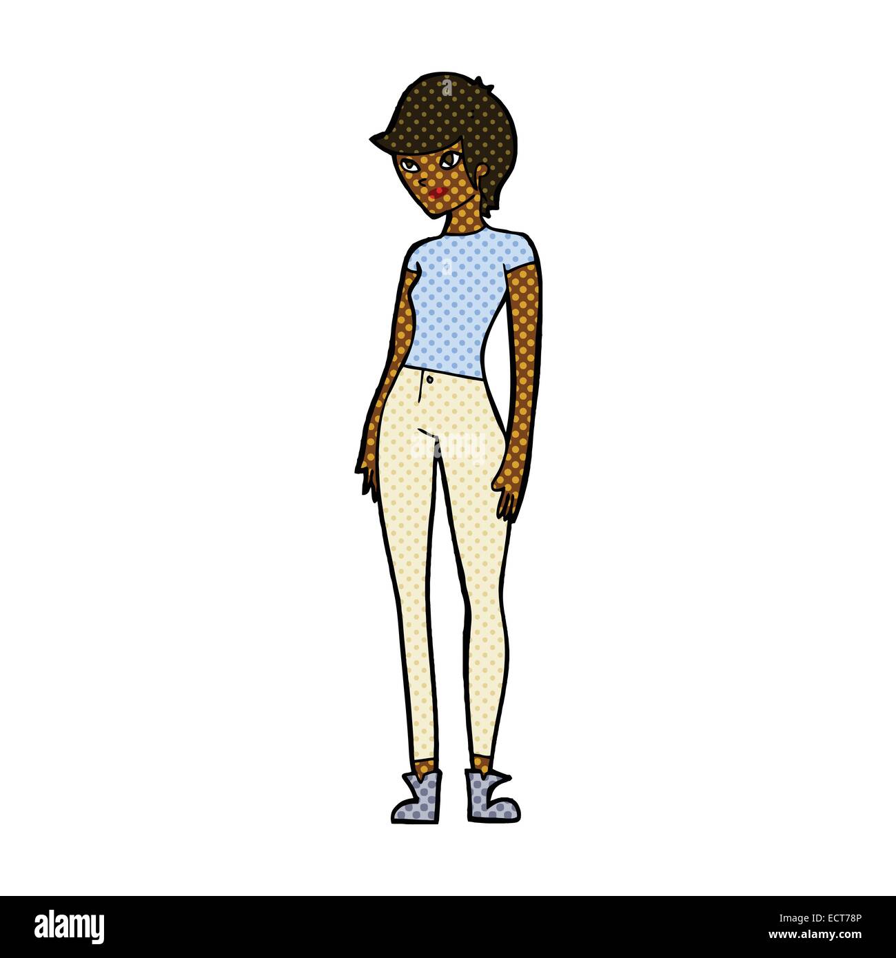retro comic book style cartoon modern attractive woman Stock Vector ...