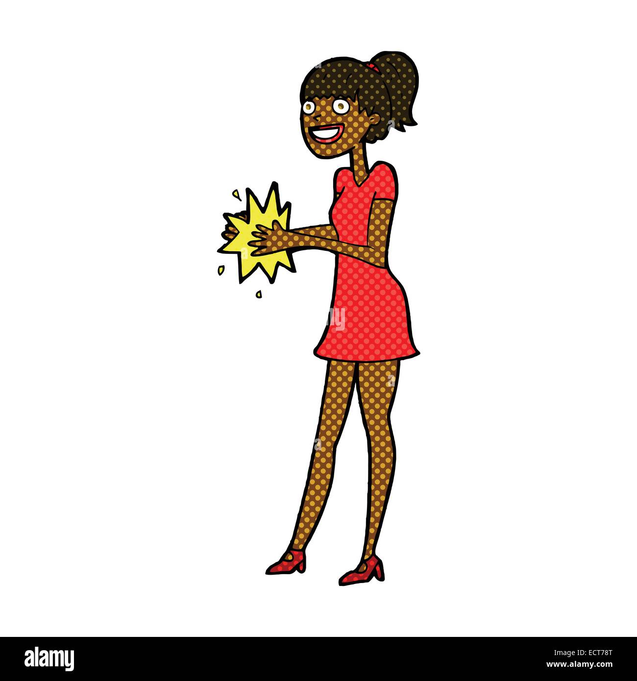 Cartoon woman clapping hands hi-res stock photography and images - Alamy