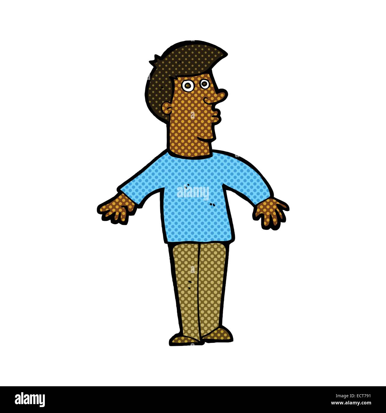 retro comic book style cartoon surprised man Stock Vector Image & Art ...