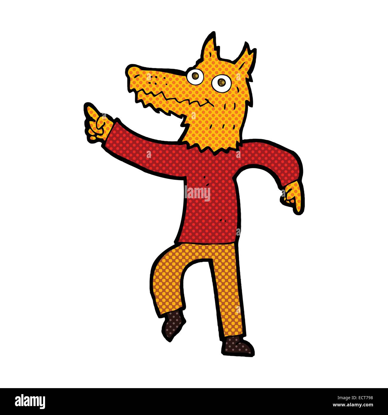 retro comic book style cartoon fox man Stock Vector Image & Art - Alamy