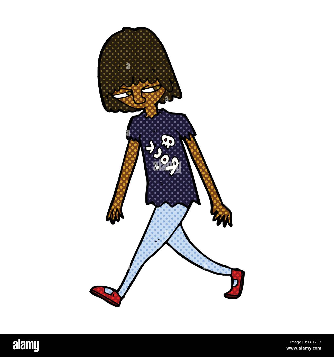 retro comic book style cartoon teenager Stock Vector Image & Art - Alamy