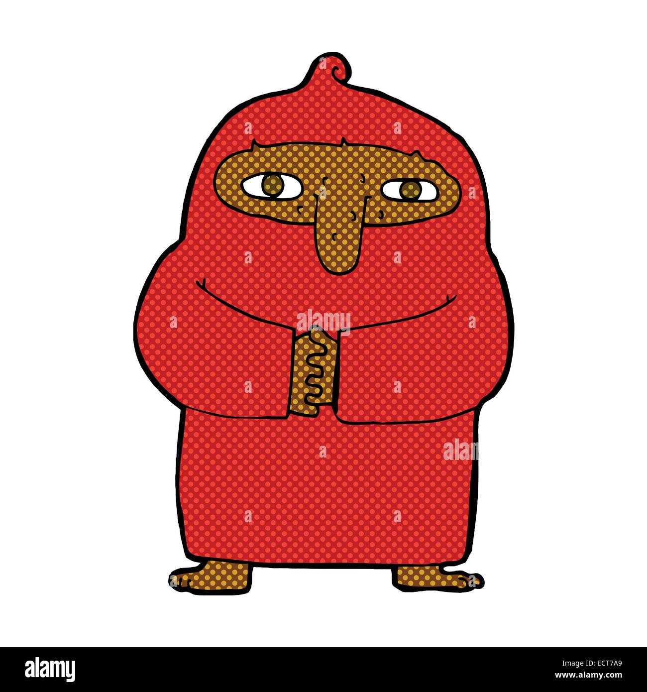 retro comic book style cartoon monk in robe Stock Vector Image & Art ...