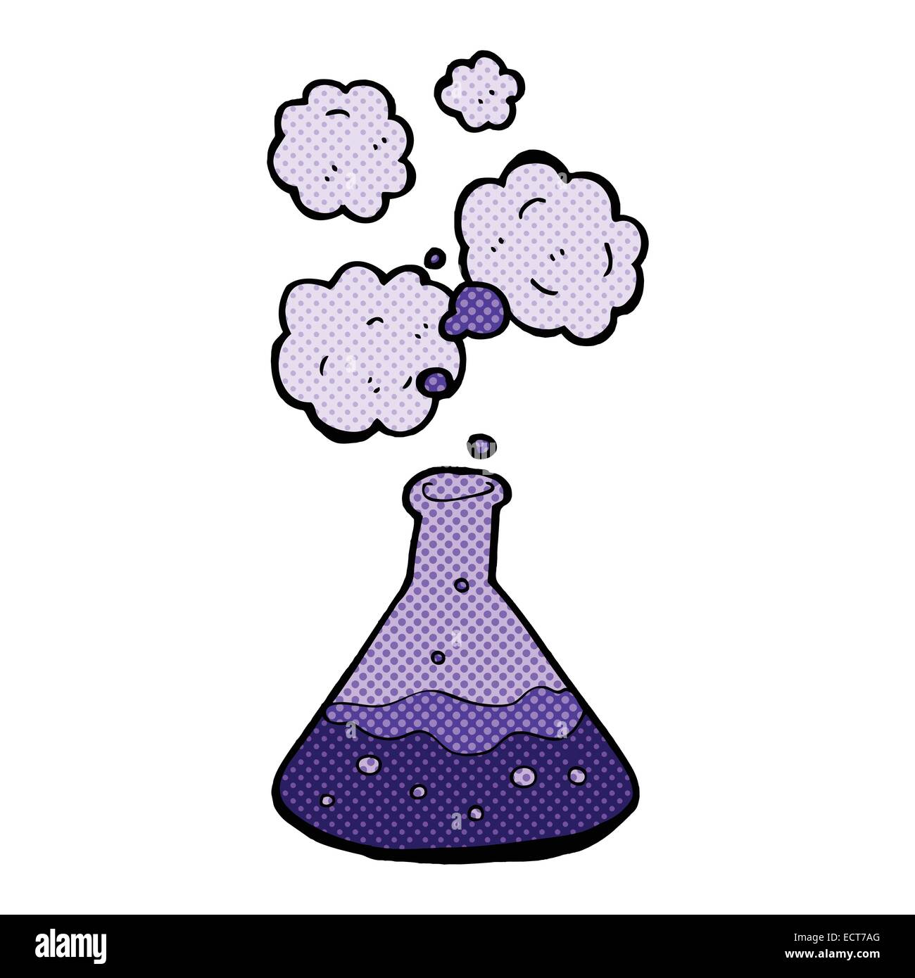 retro comic book style cartoon science chemicals Stock Vector Image ...