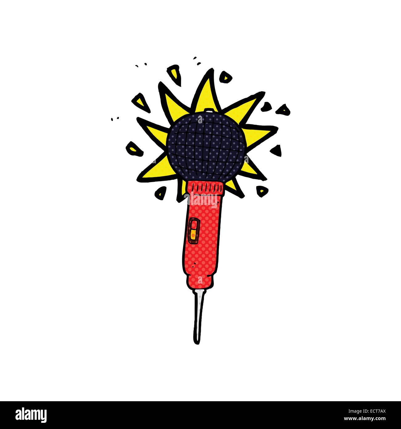 retro comic book style cartoon microphone Stock Vector Image & Art - Alamy