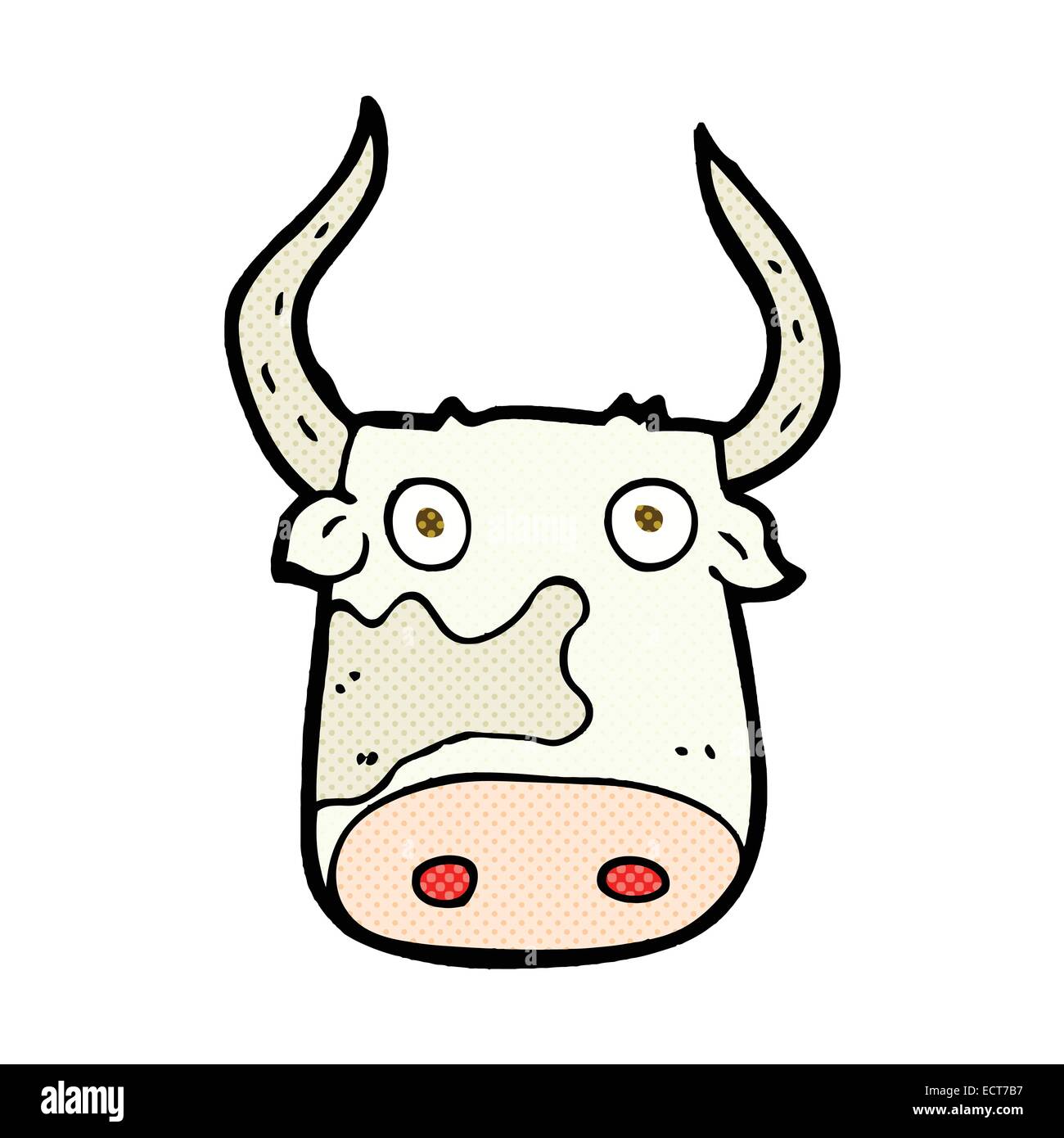 retro comic book style cartoon cow Stock Vector Image & Art - Alamy