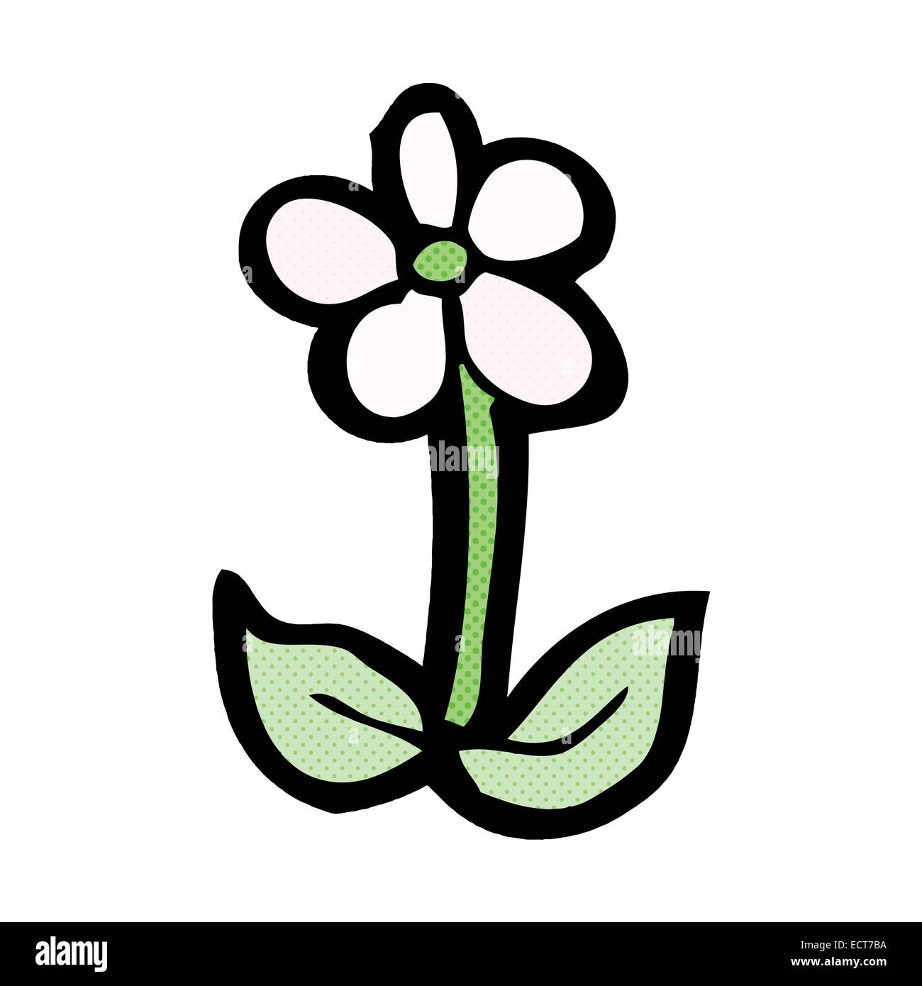 retro comic book style cartoon flower Stock Vector Image & Art - Alamy