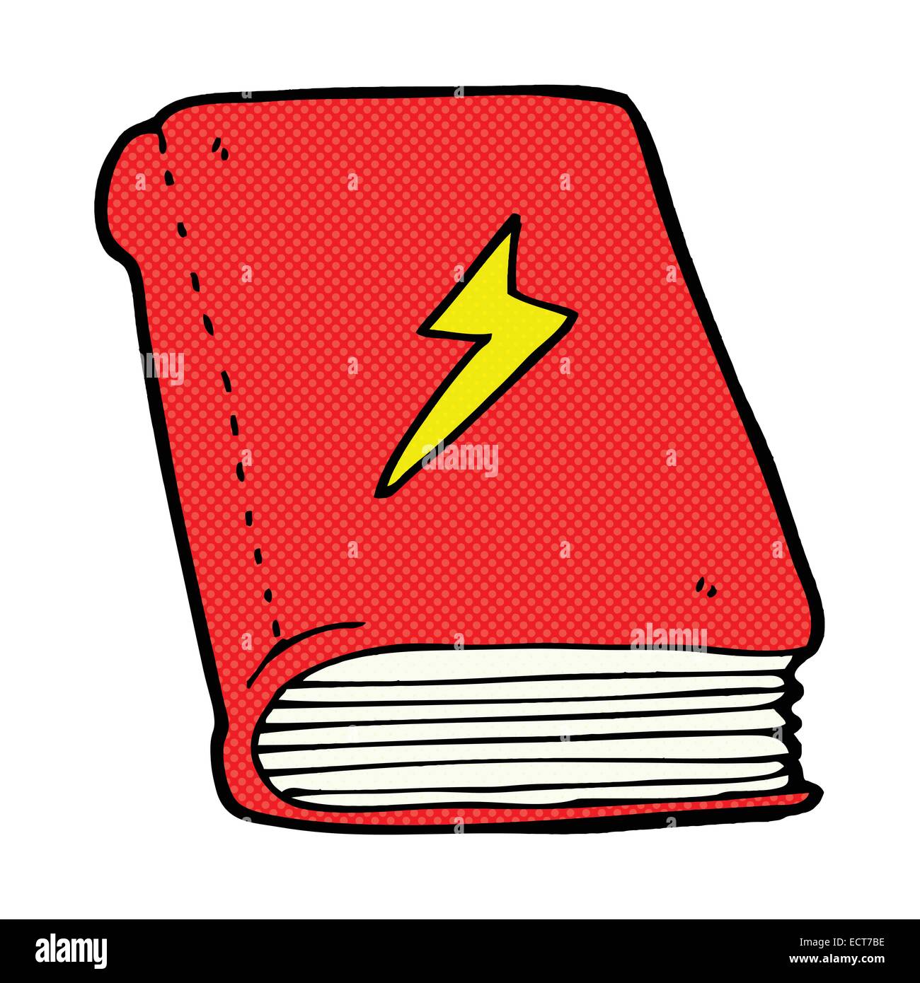 retro comic book style cartoon magic spell book Stock Vector Image ...