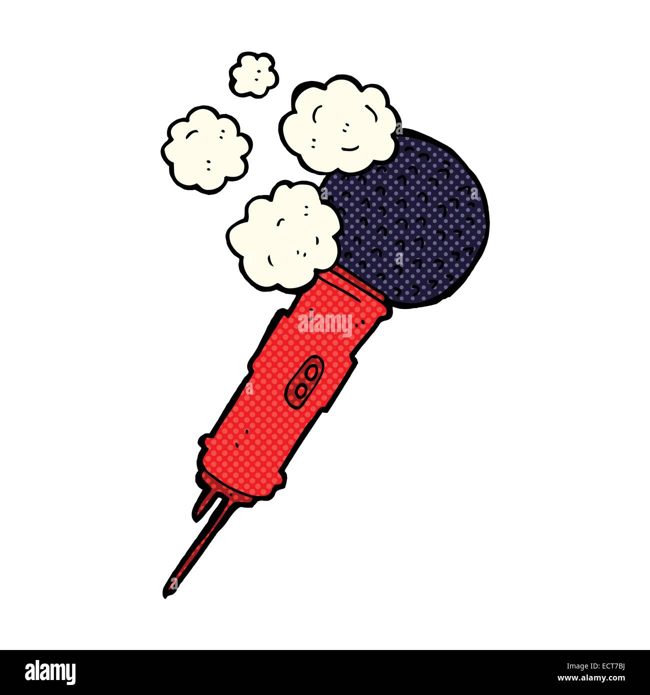 retro comic book style cartoon microphone Stock Vector Image & Art - Alamy
