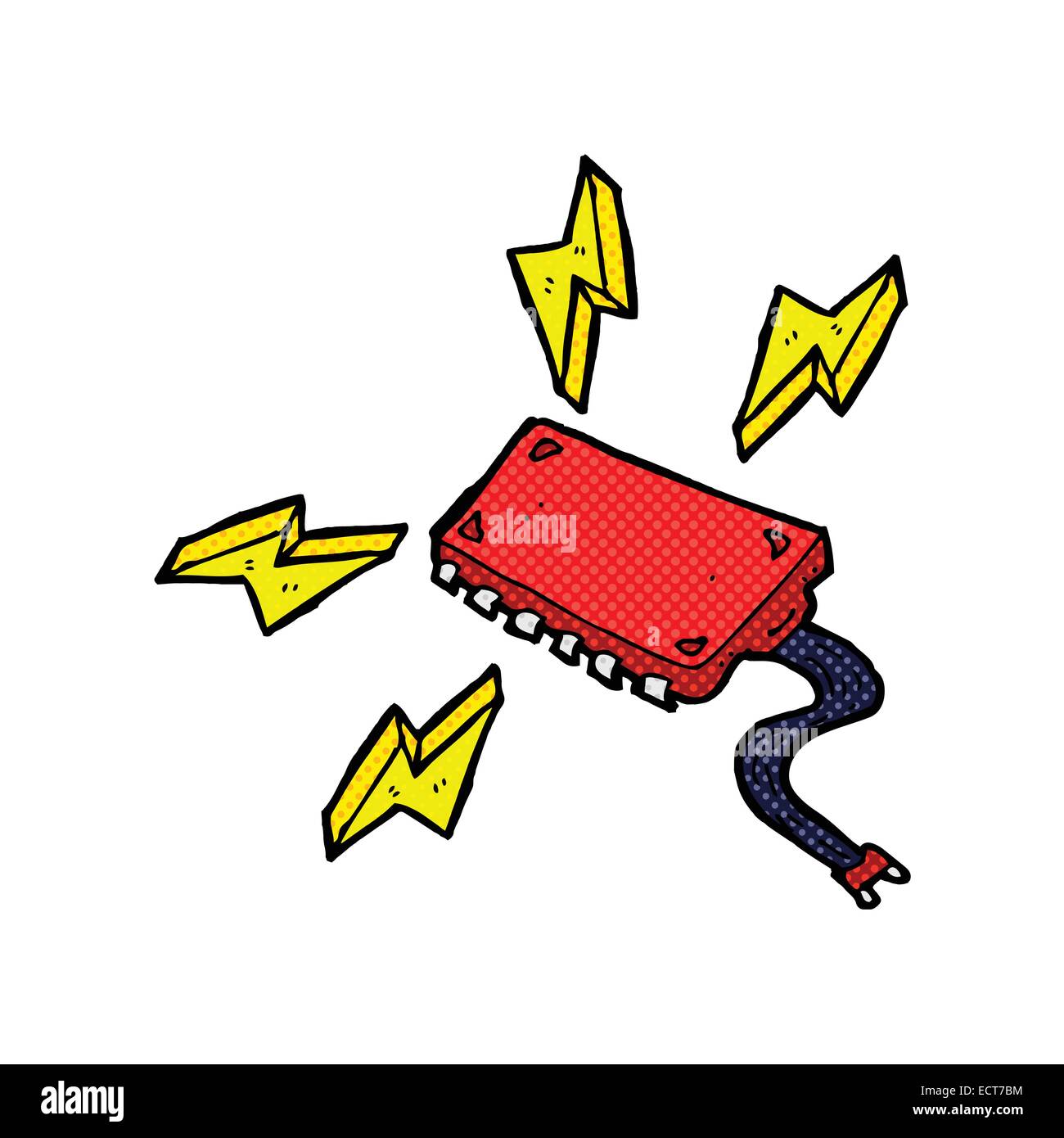 retro comic book style cartoon computer chip Stock Vector Image & Art ...