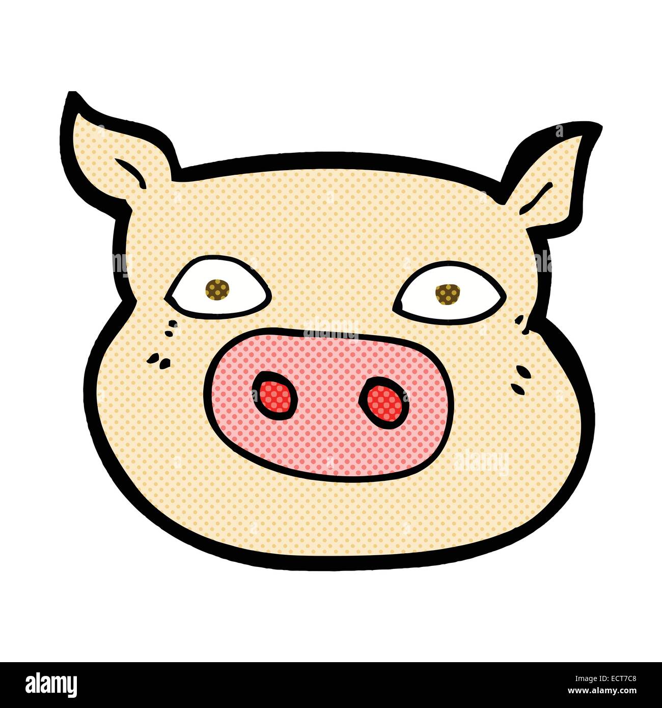 retro comic book style cartoon pig face Stock Vector Image & Art - Alamy