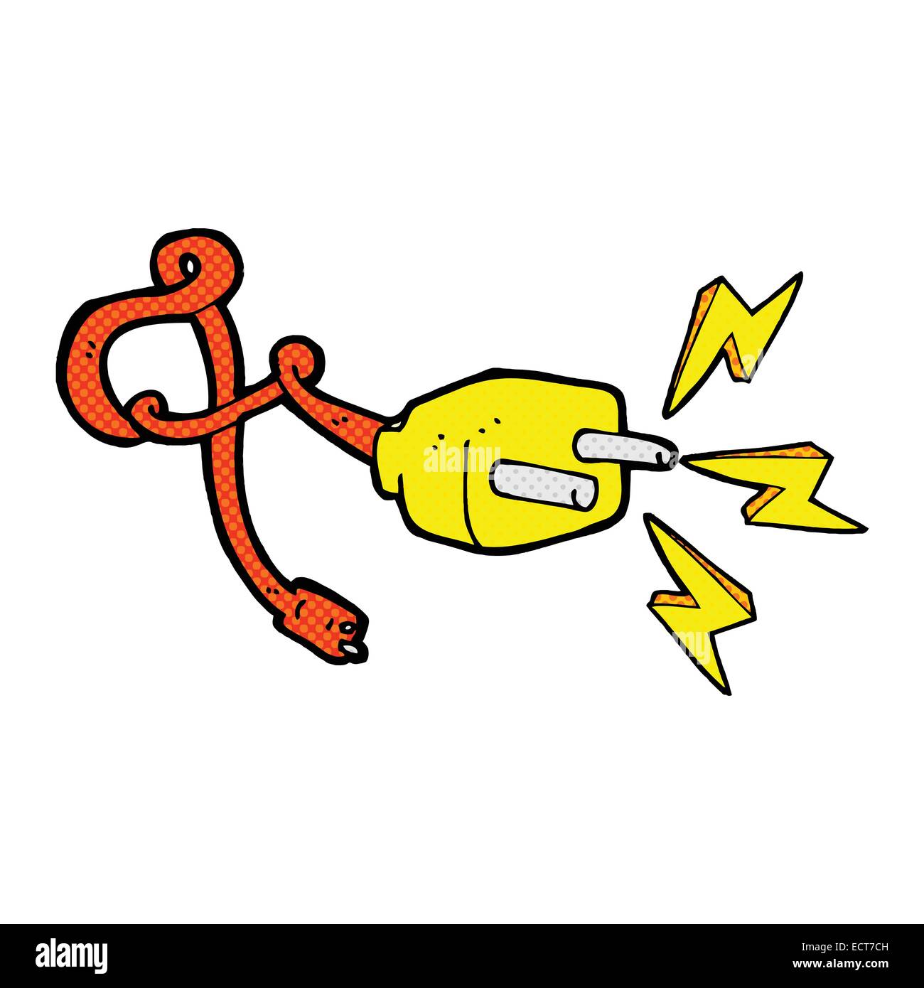 retro comic book style cartoon plug Stock Vector Image & Art - Alamy