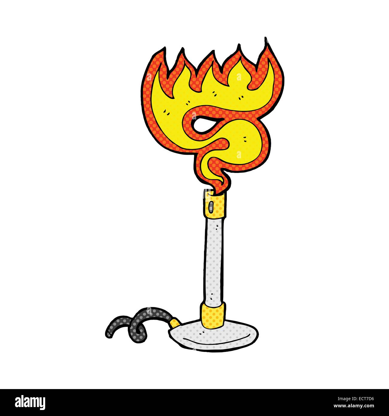 retro comic book style cartoon bunsen burner Stock Vector Image & Art ...