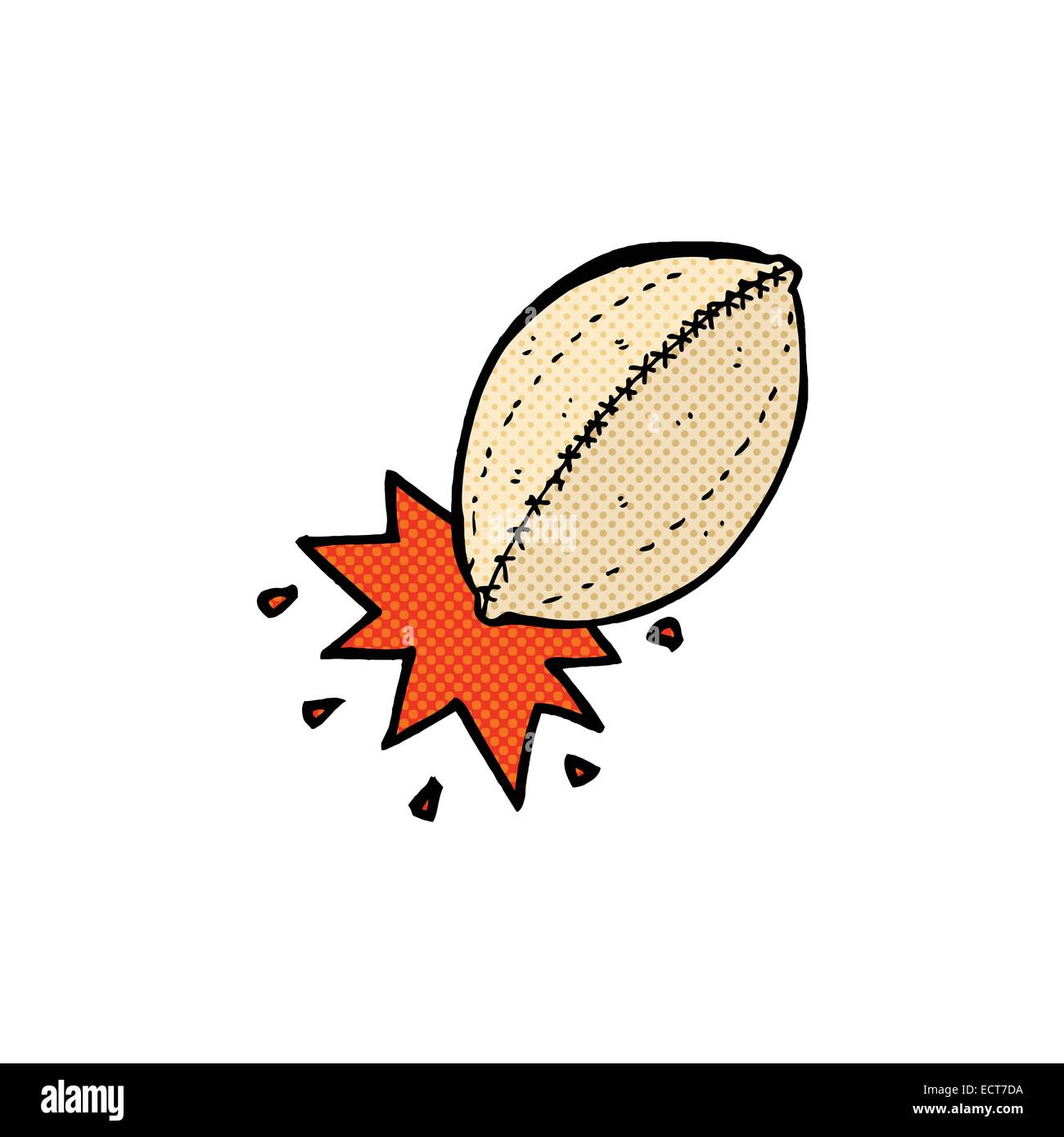 retro comic book style cartoon football Stock Vector Image & Art - Alamy