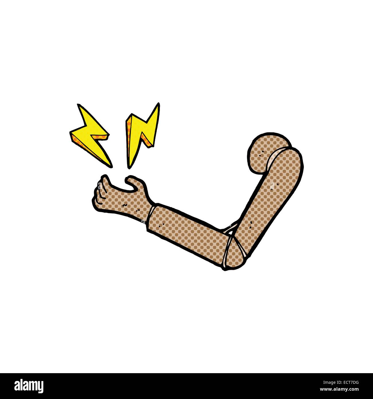 retro comic book style cartoon prosthetic arm Stock Vector Image & Art ...