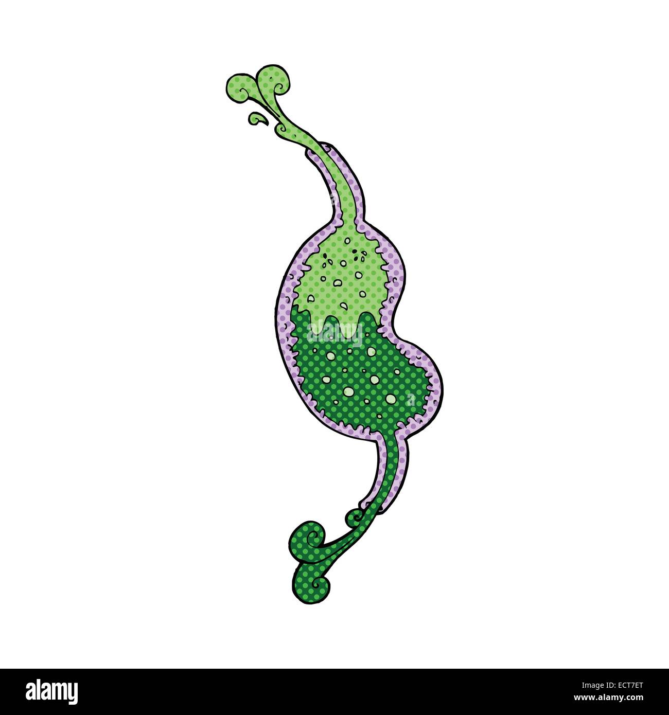 retro comic book style cartoon bubbling stomach Stock Vector Image ...