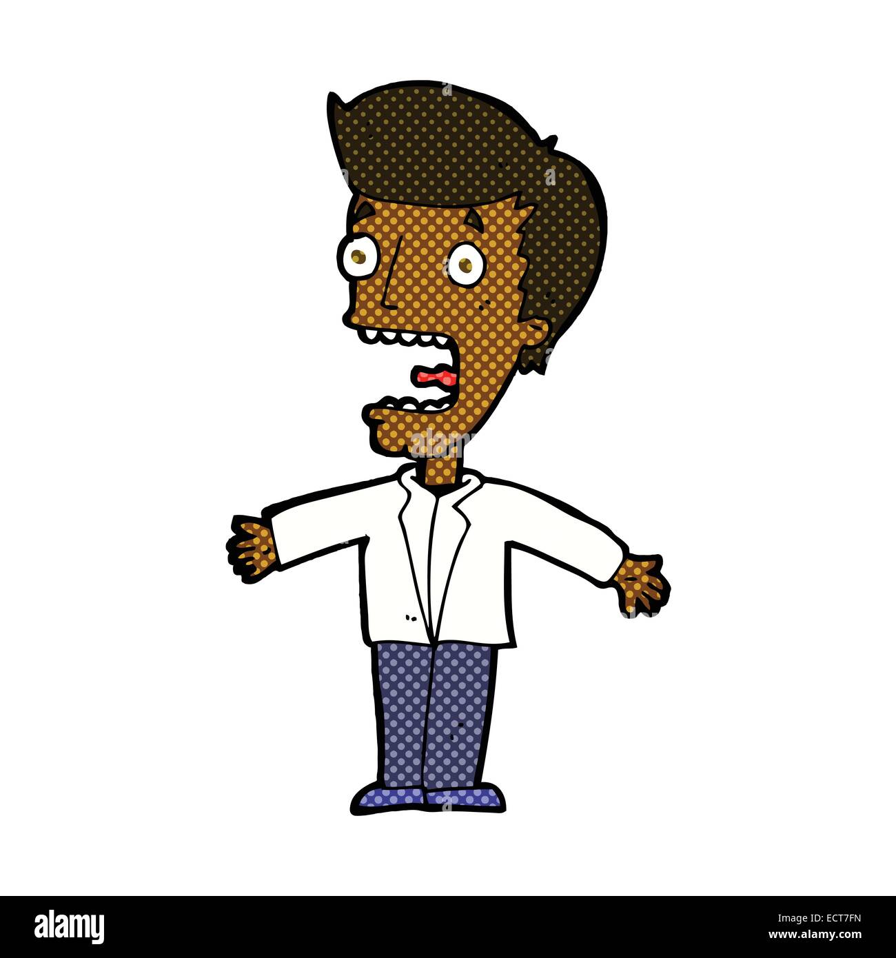 retro comic book style cartoon screaming man Stock Vector Image & Art ...