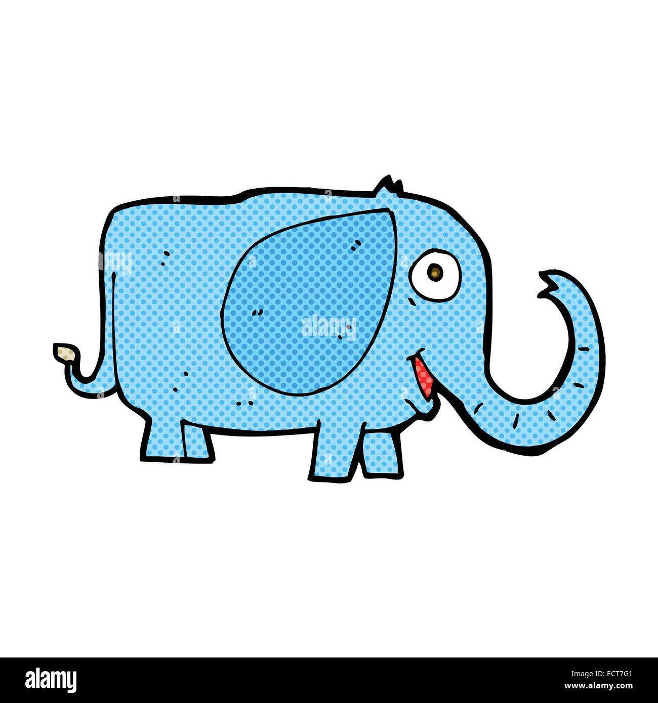 retro comic book style cartoon baby elephant Stock Vector Image & Art ...