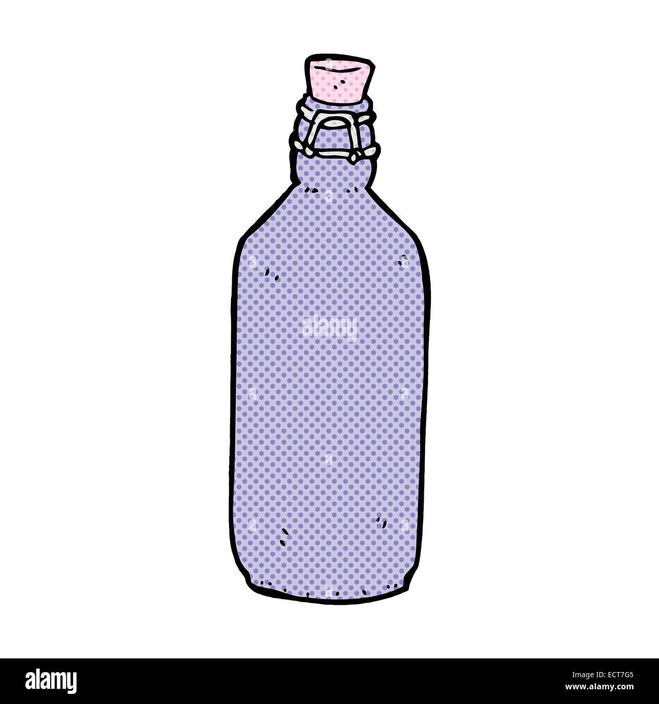 retro comic book style cartoon traditional bottle Stock Vector Image ...