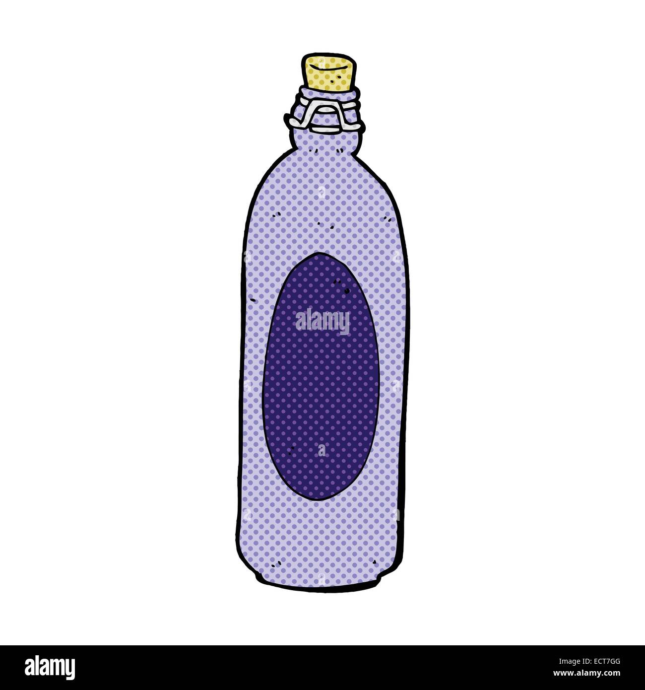 retro comic book style cartoon traditional bottle Stock Vector Image ...