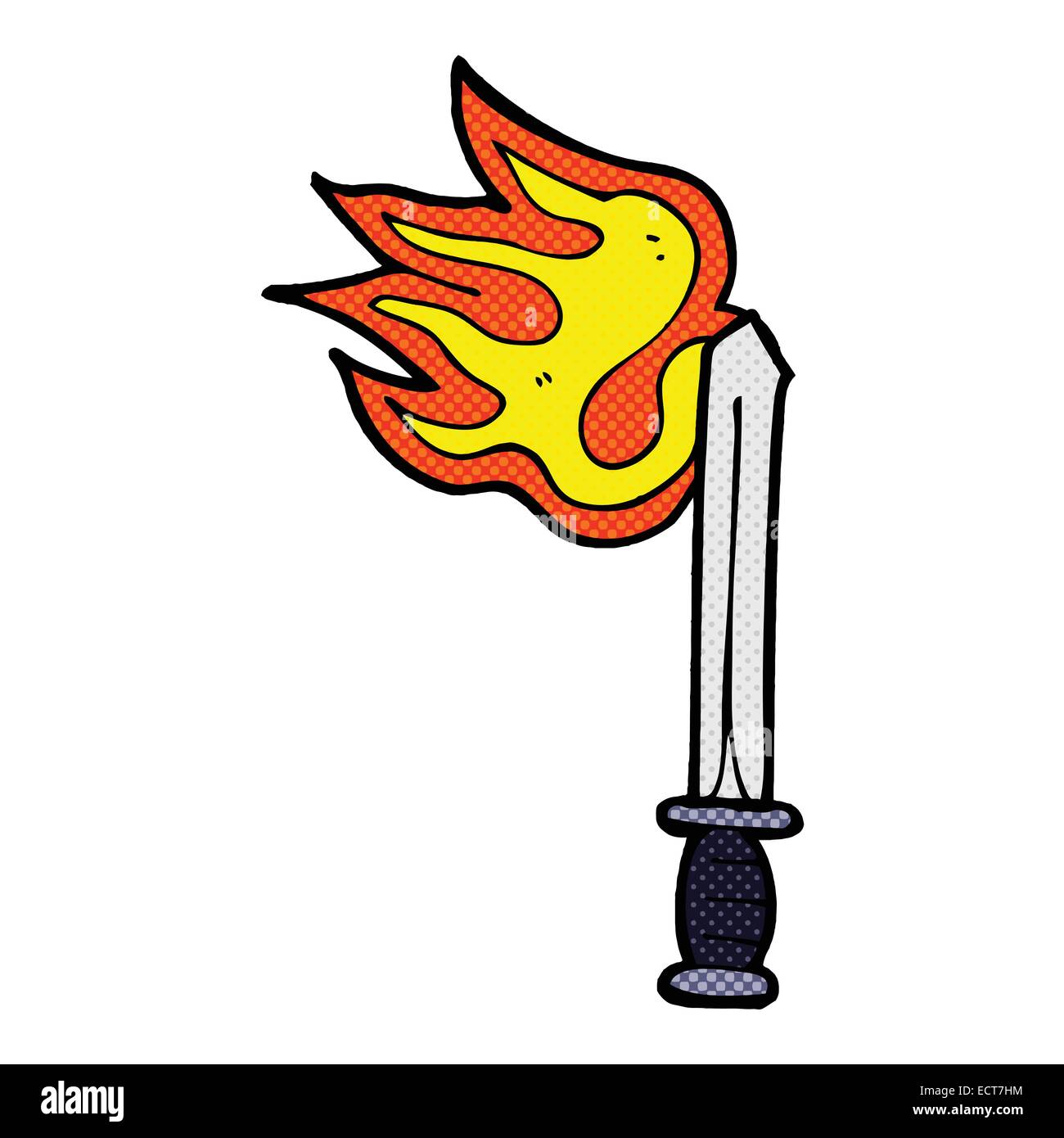 retro comic book style cartoon sword Stock Vector Image & Art - Alamy