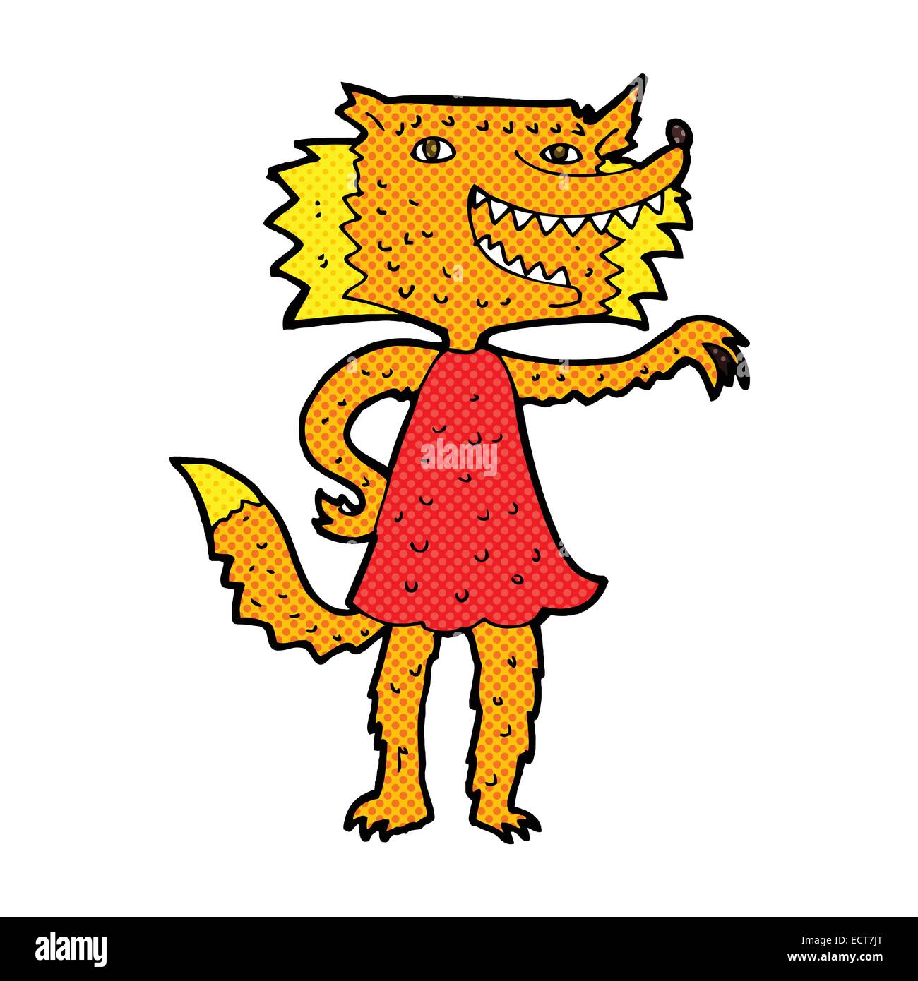 retro comic book style cartoon fox girl Stock Vector Image & Art - Alamy