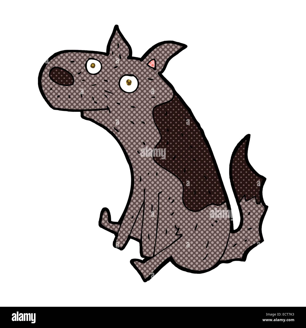retro comic book style cartoon sitting dog Stock Vector Image & Art - Alamy