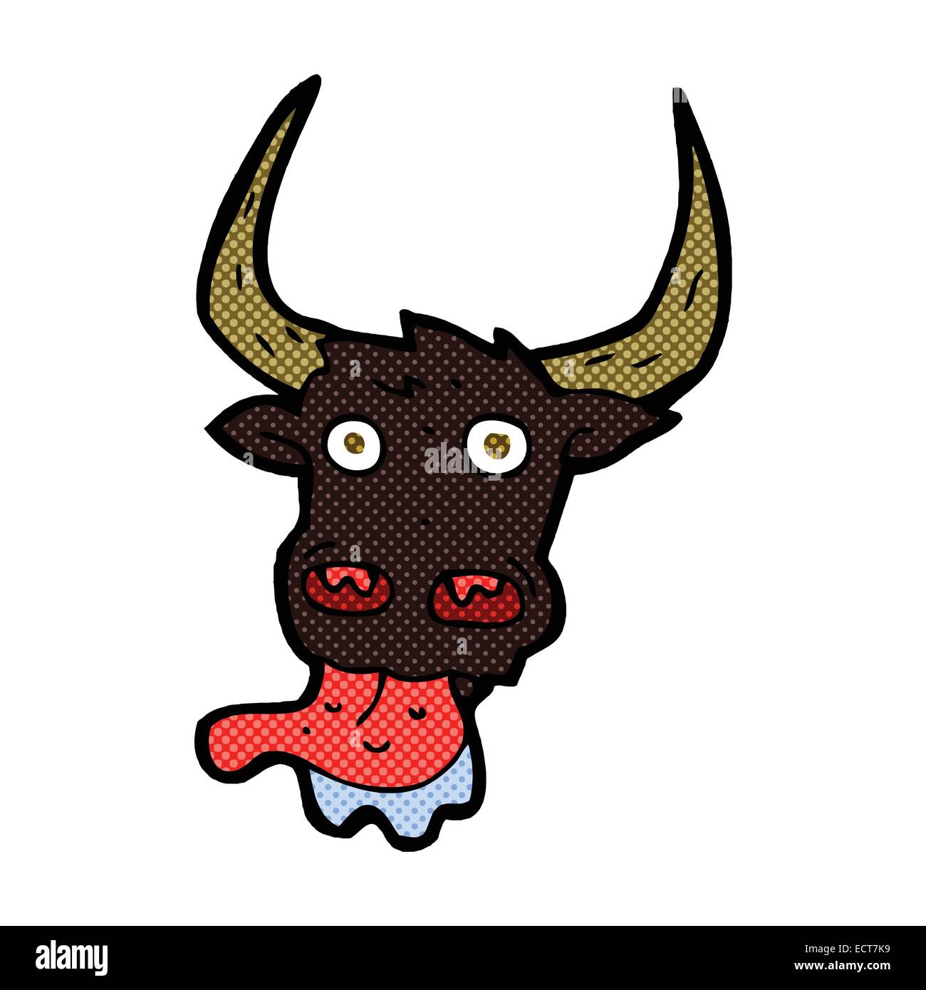 retro comic book style cartoon cow face Stock Vector Image & Art - Alamy