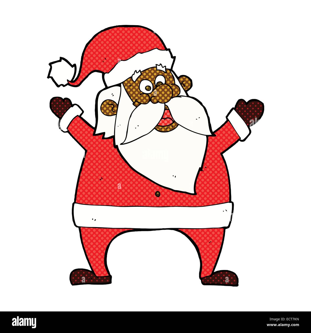 jolly santa retro comic book style cartoon Stock Vector Image & Art - Alamy