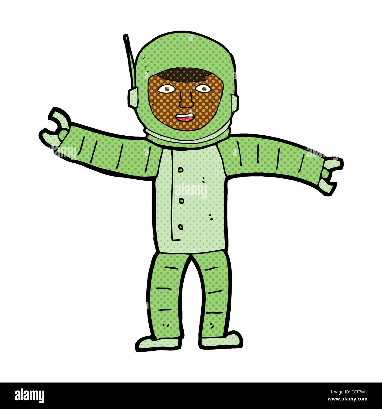 retro comic book style cartoon space man Stock Vector Image & Art - Alamy