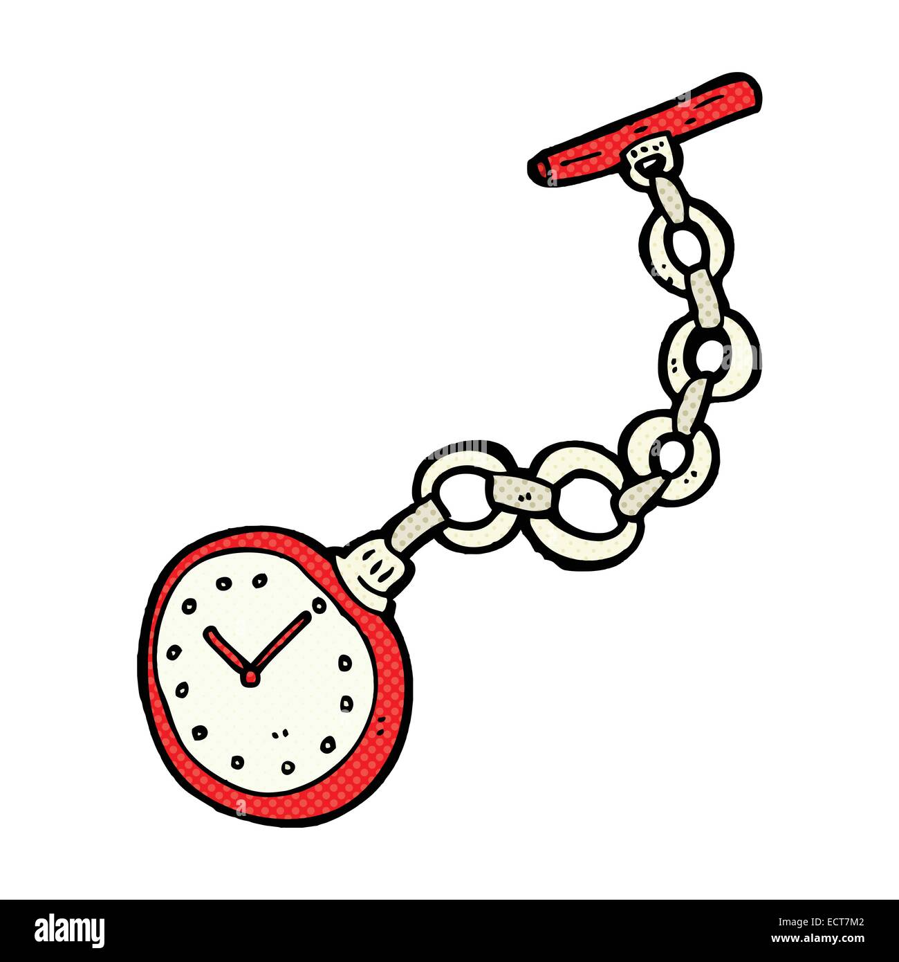 retro comic book style cartoon old pocket watch Stock Vector Image ...