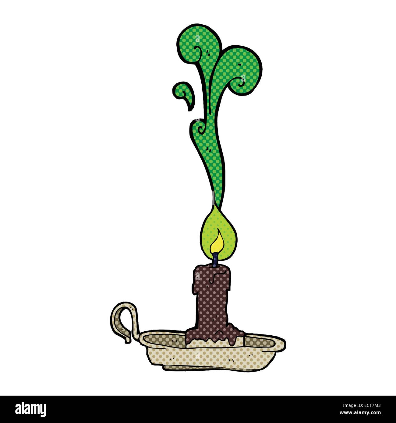retro comic book style cartoon spooky candlestick Stock Vector Image ...
