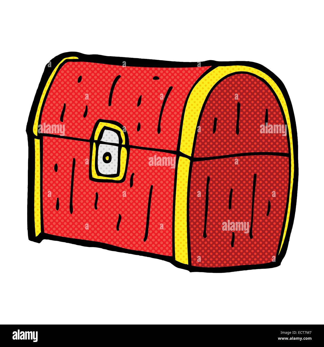 retro comic book style cartoon treasure chest Stock Vector Image & Art ...