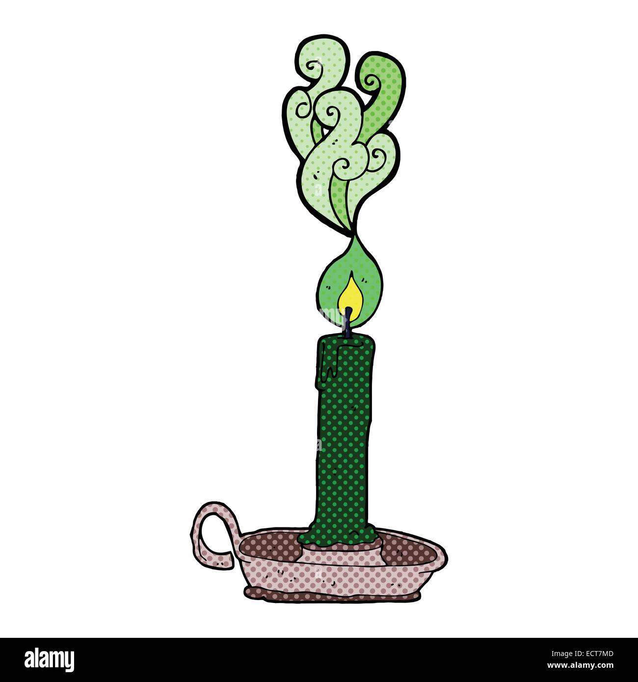 retro comic book style cartoon spooky candle Stock Vector Image & Art ...