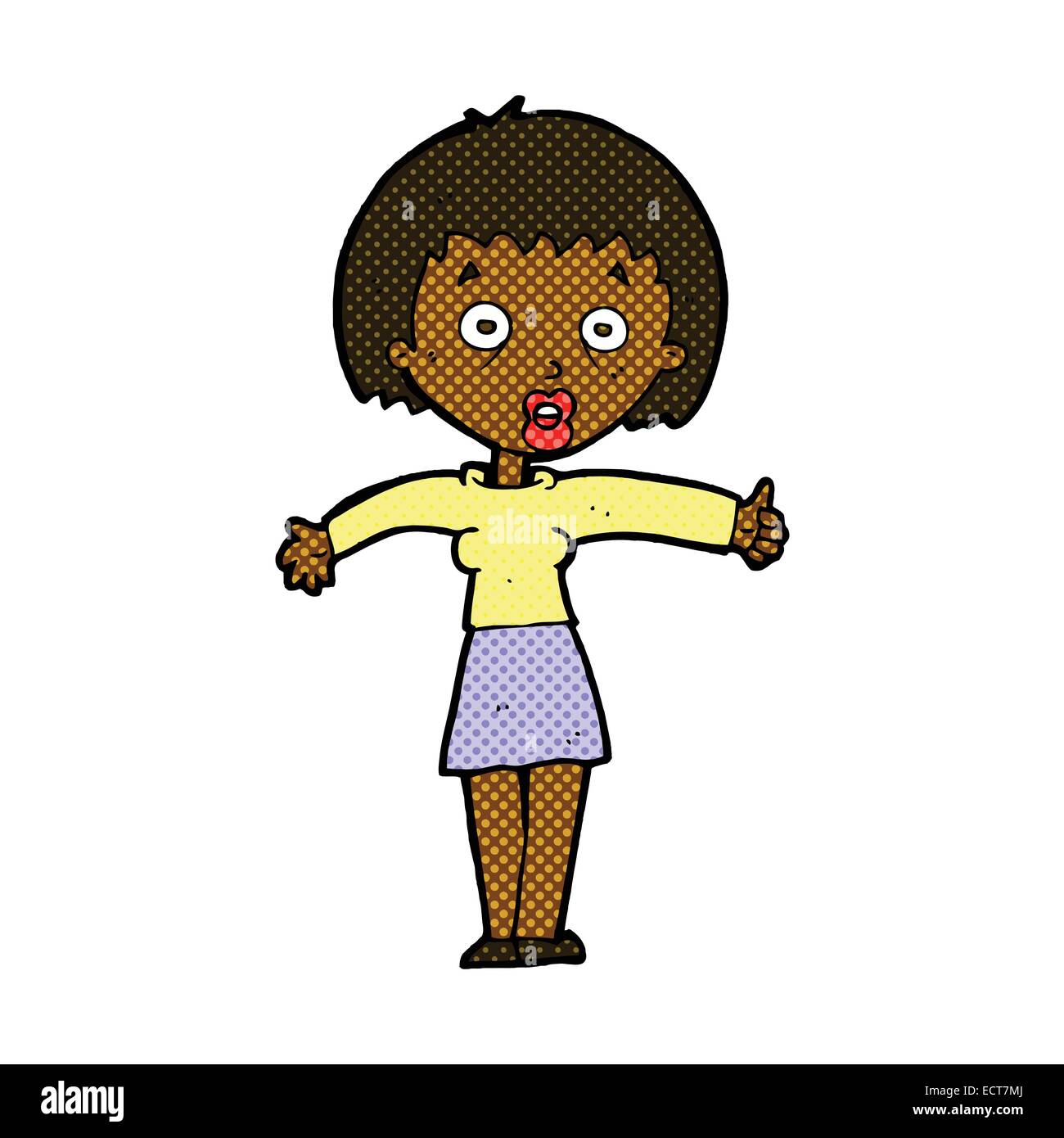 retro comic book style cartoon amazed woman Stock Vector Image & Art ...
