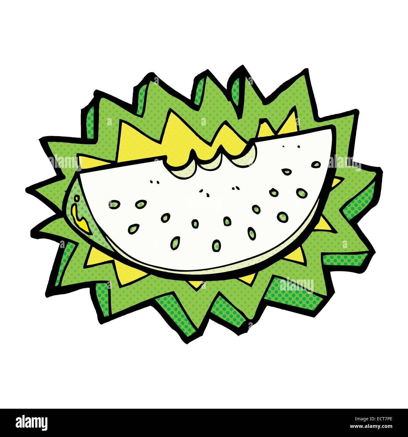 retro comic book style cartoon melon slice Stock Vector Image & Art - Alamy