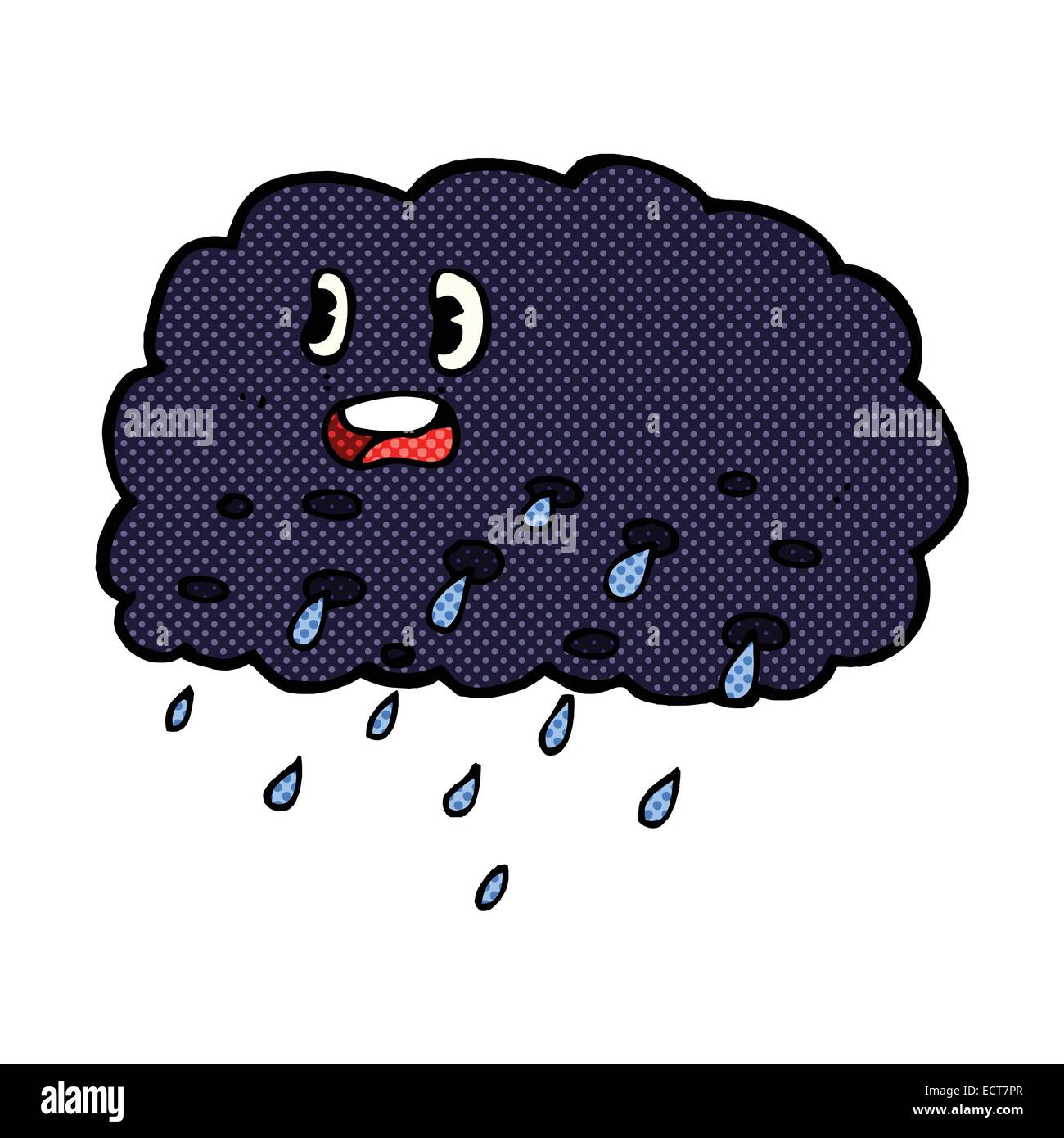 retro comic book style cartoon rain cloud Stock Vector Image & Art - Alamy