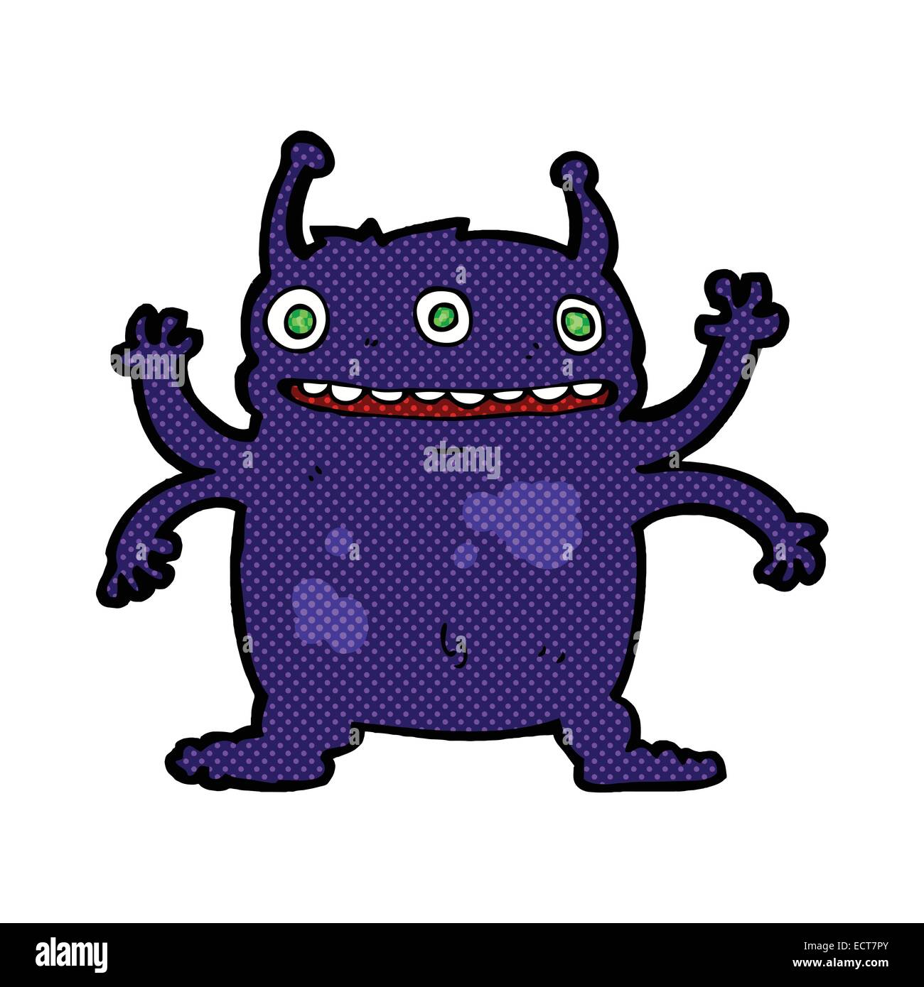 retro comic book style cartoon alien monster Stock Vector Image & Art ...