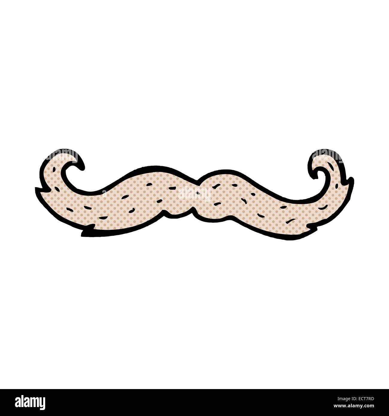 retro comic book style cartoon mustache symbol Stock Vector Image & Art ...