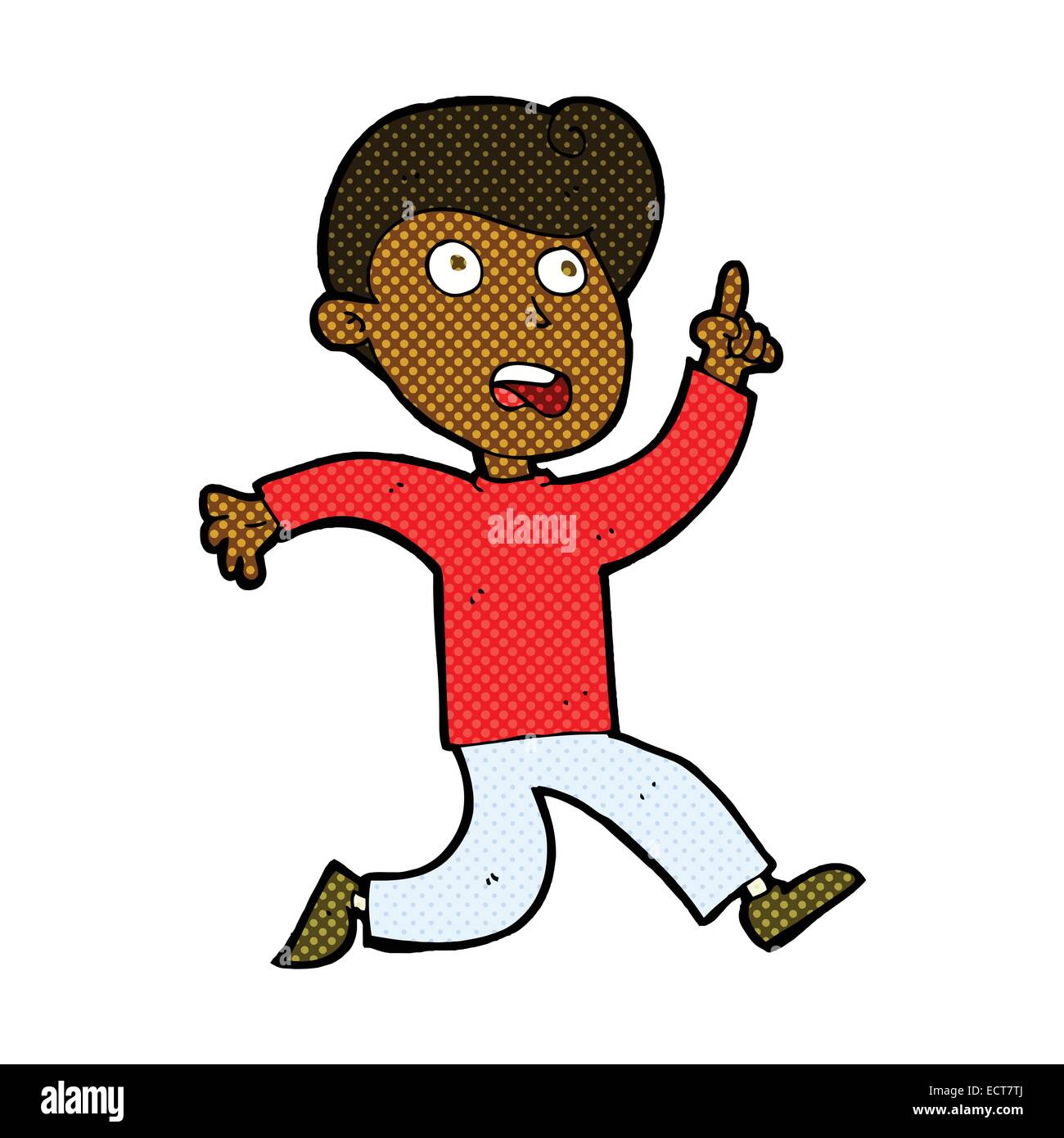 retro comic book style cartoon boy panicking Stock Vector Image & Art ...