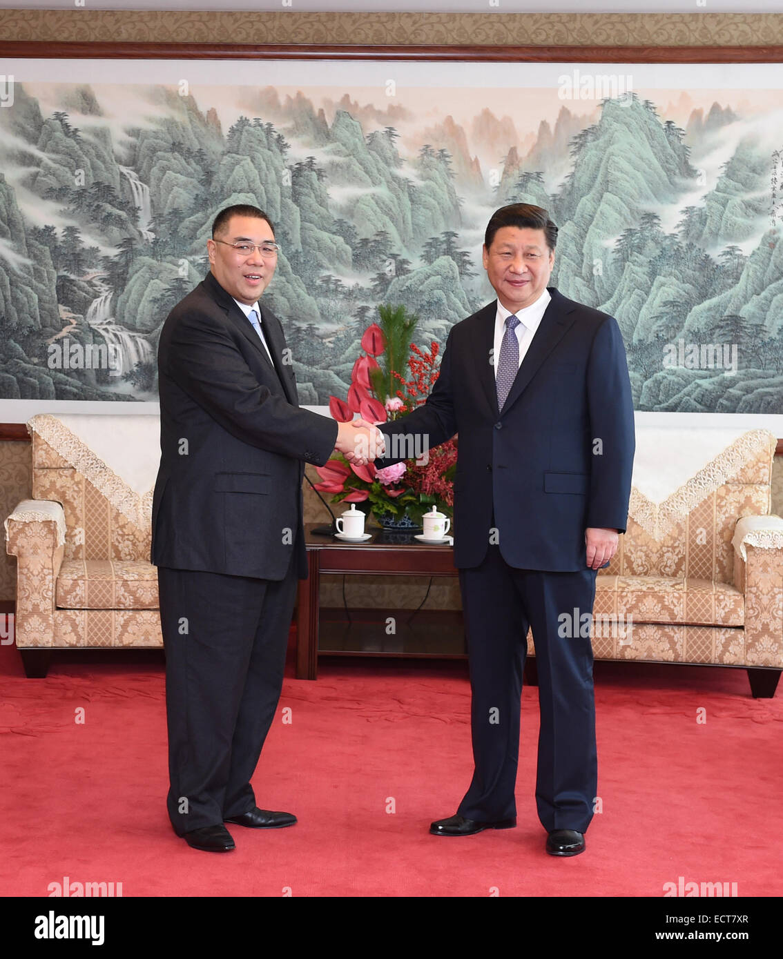 Macao, China's Macao. 19th Dec, 2014. Chinese President Xi Jinping (R ...