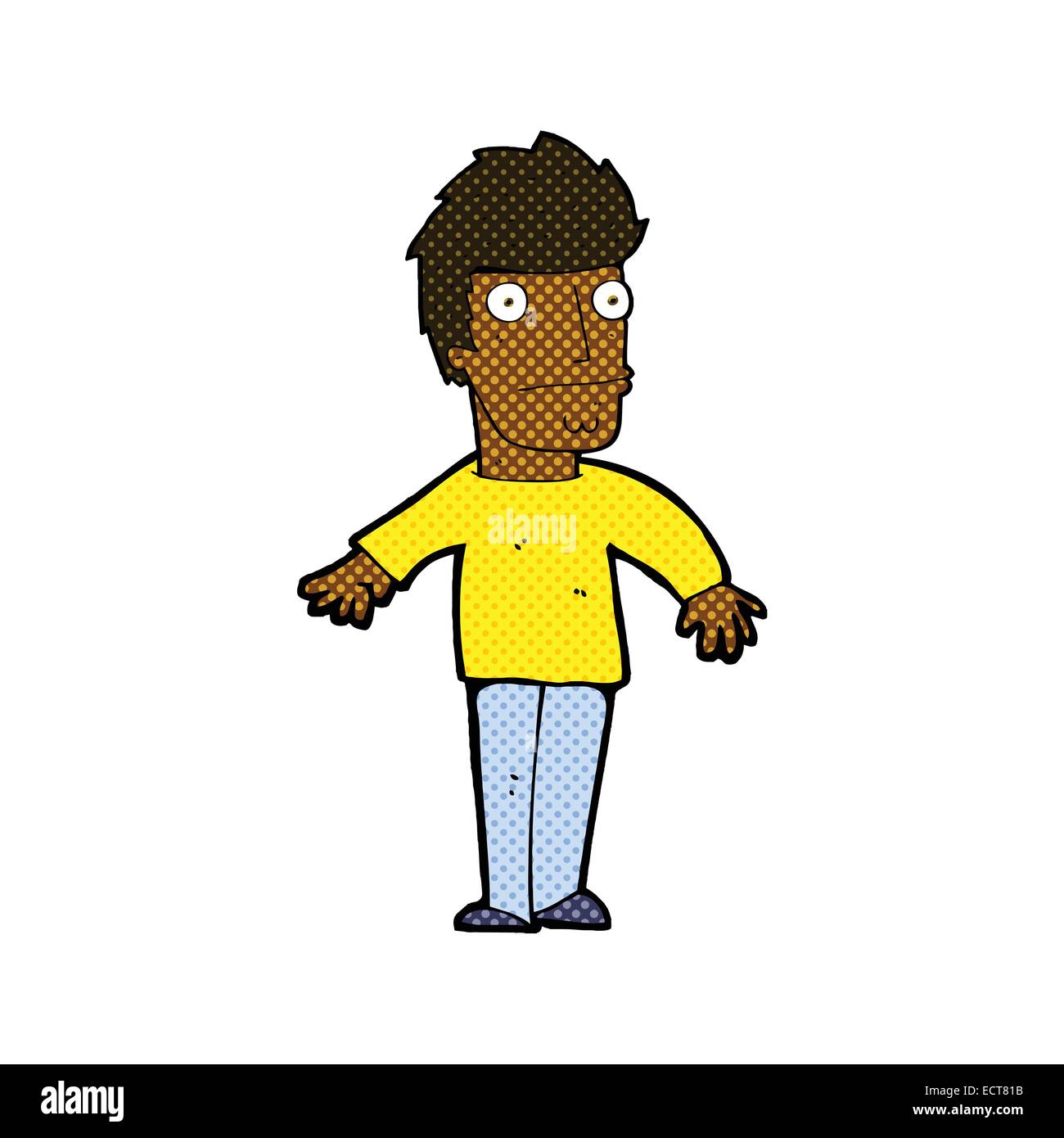 retro comic book style cartoon worried man Stock Vector Image & Art - Alamy