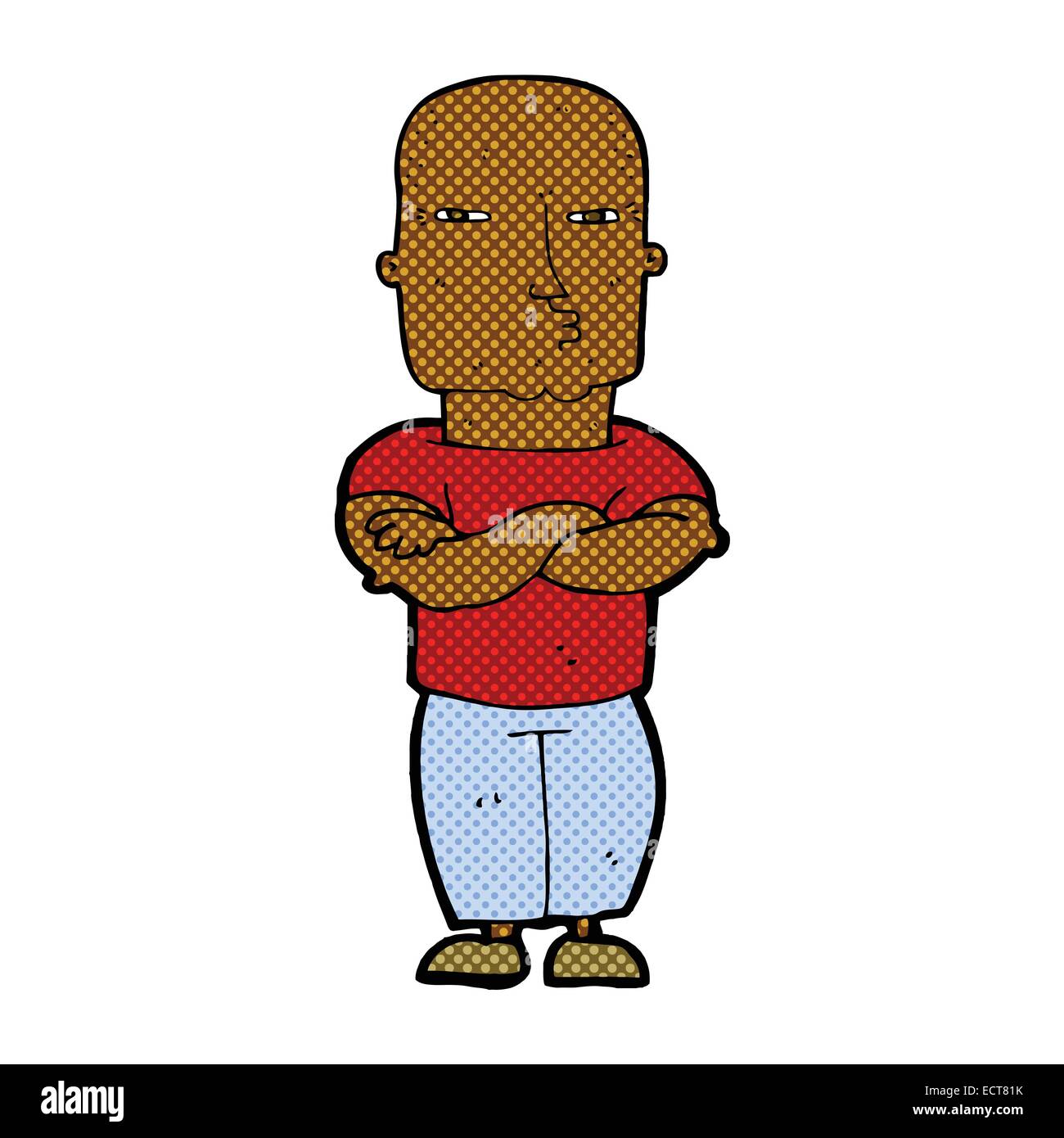 retro comic book style cartoon tough guy Stock Vector Image & Art - Alamy