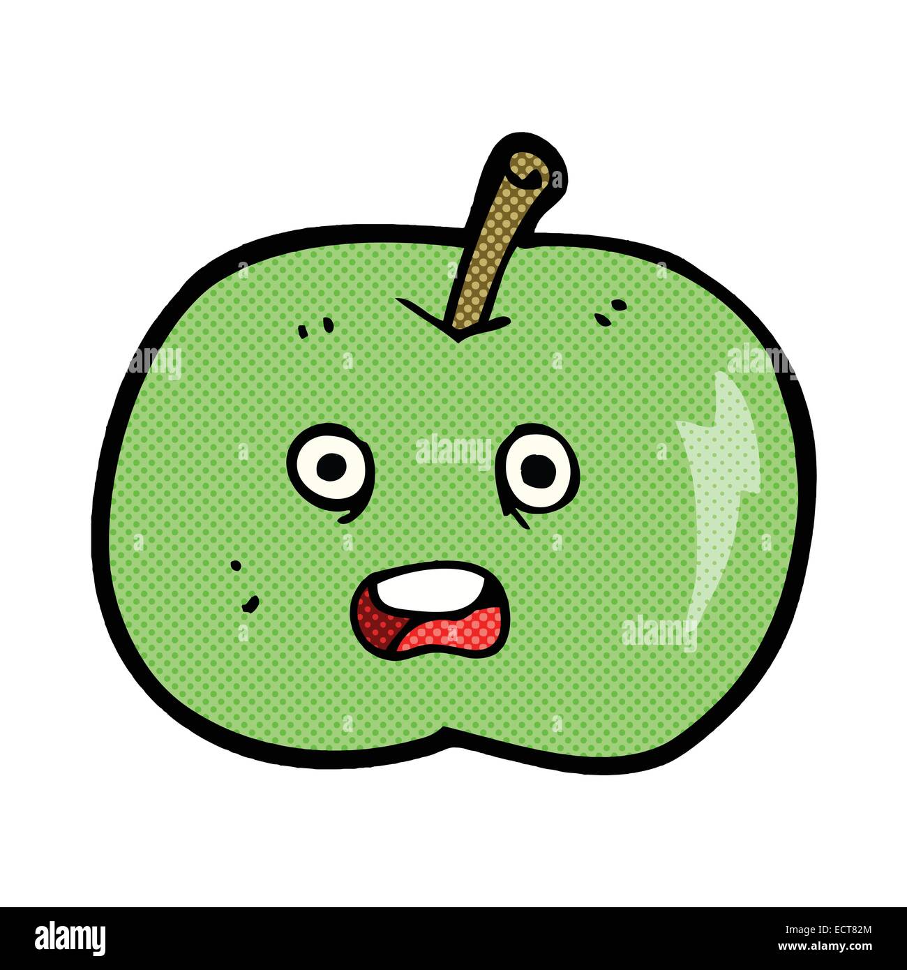 retro comic book style cartoon shiny apple Stock Vector Image & Art - Alamy