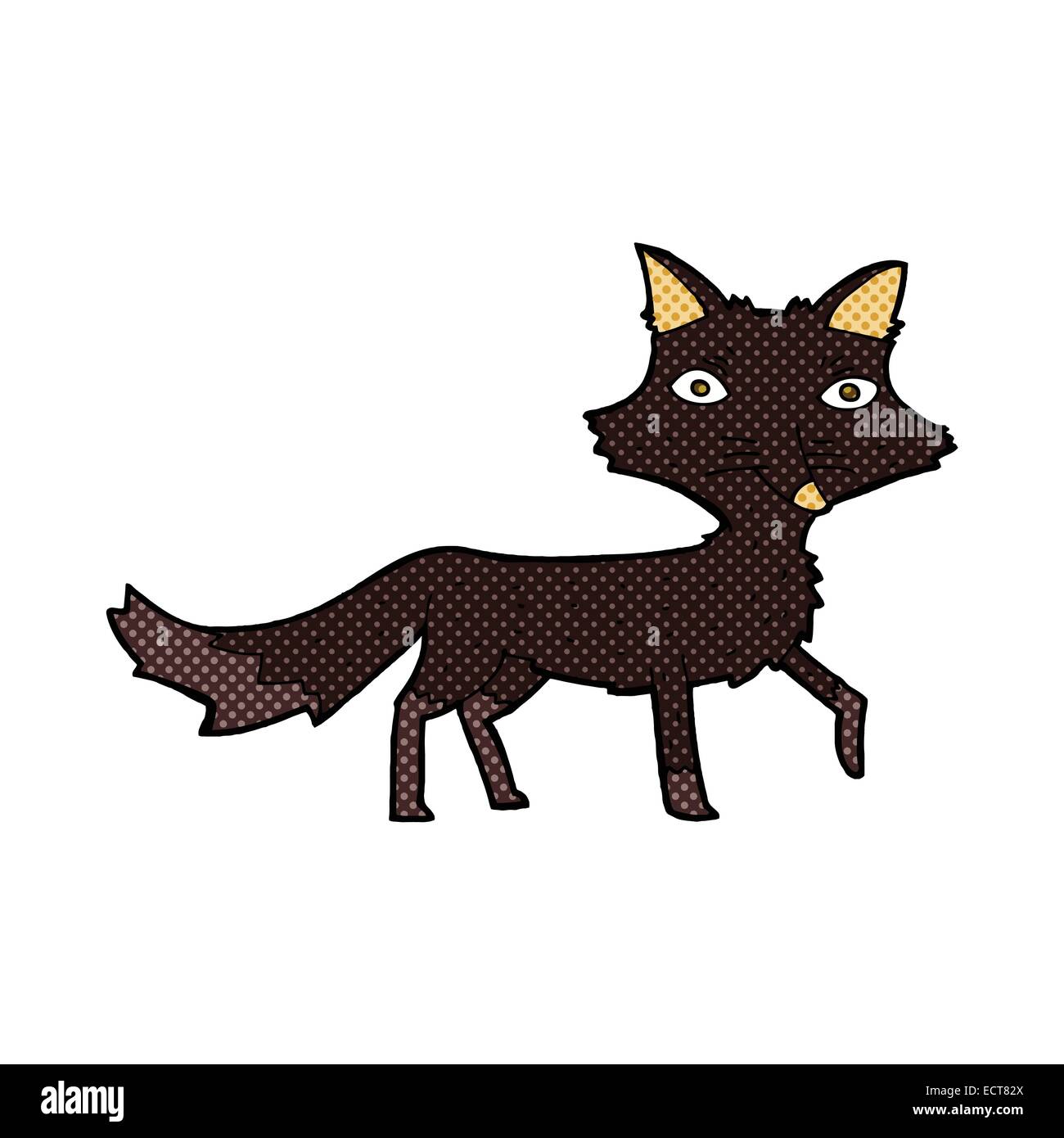 retro comic book style cartoon little wolf Stock Vector Image & Art - Alamy