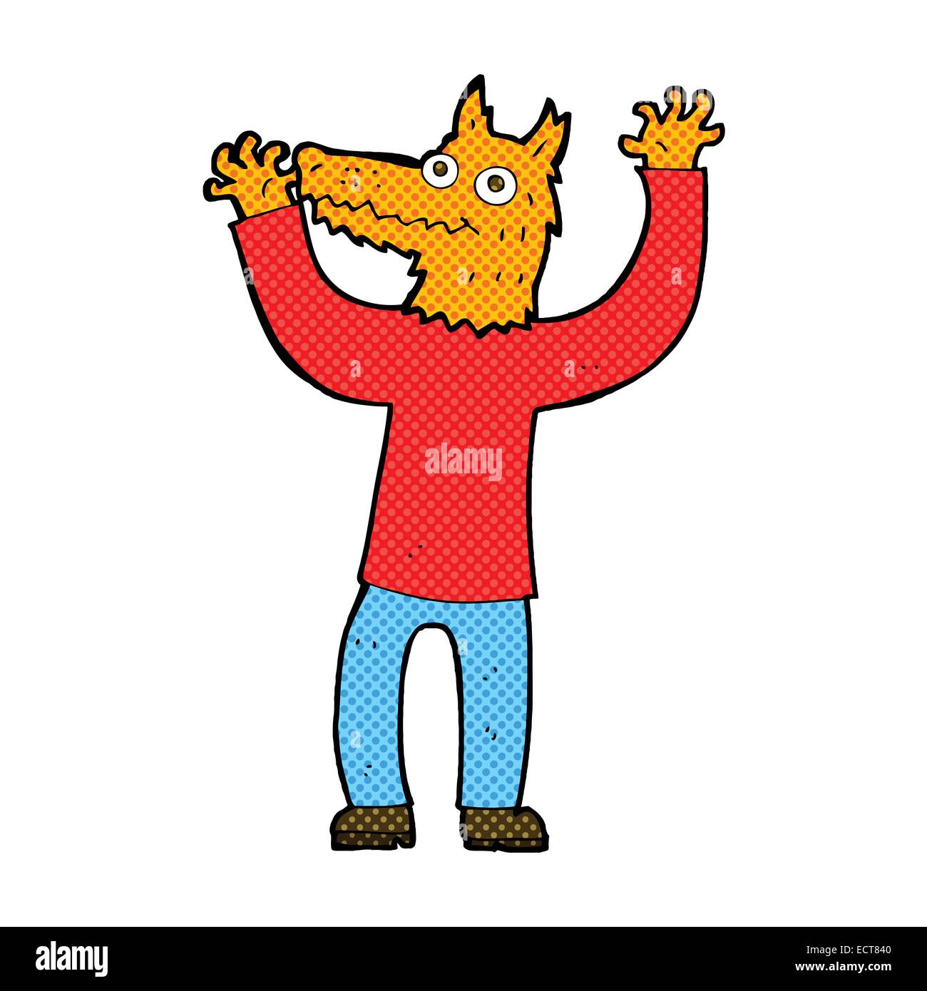 retro comic book style cartoon fox man Stock Vector Image & Art - Alamy