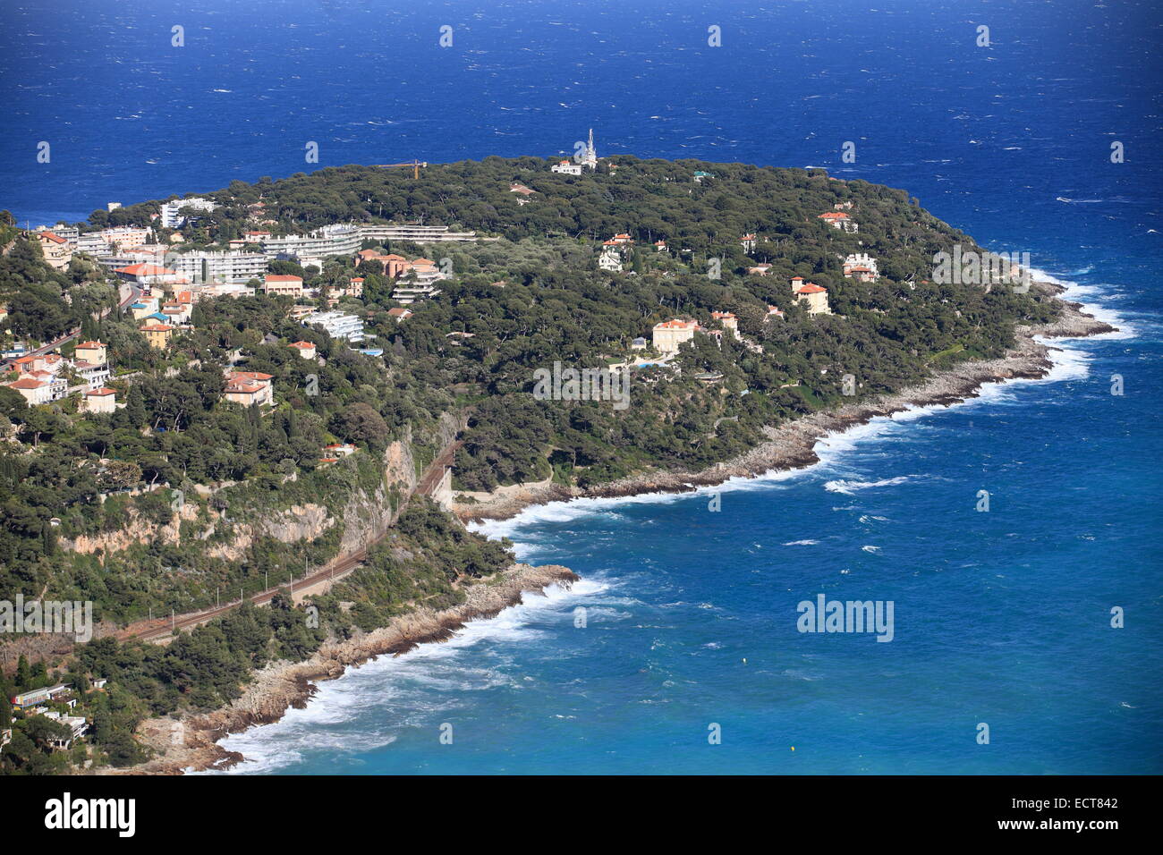 Top view above the cap Martin on the French Riviera Stock Photo - Alamy